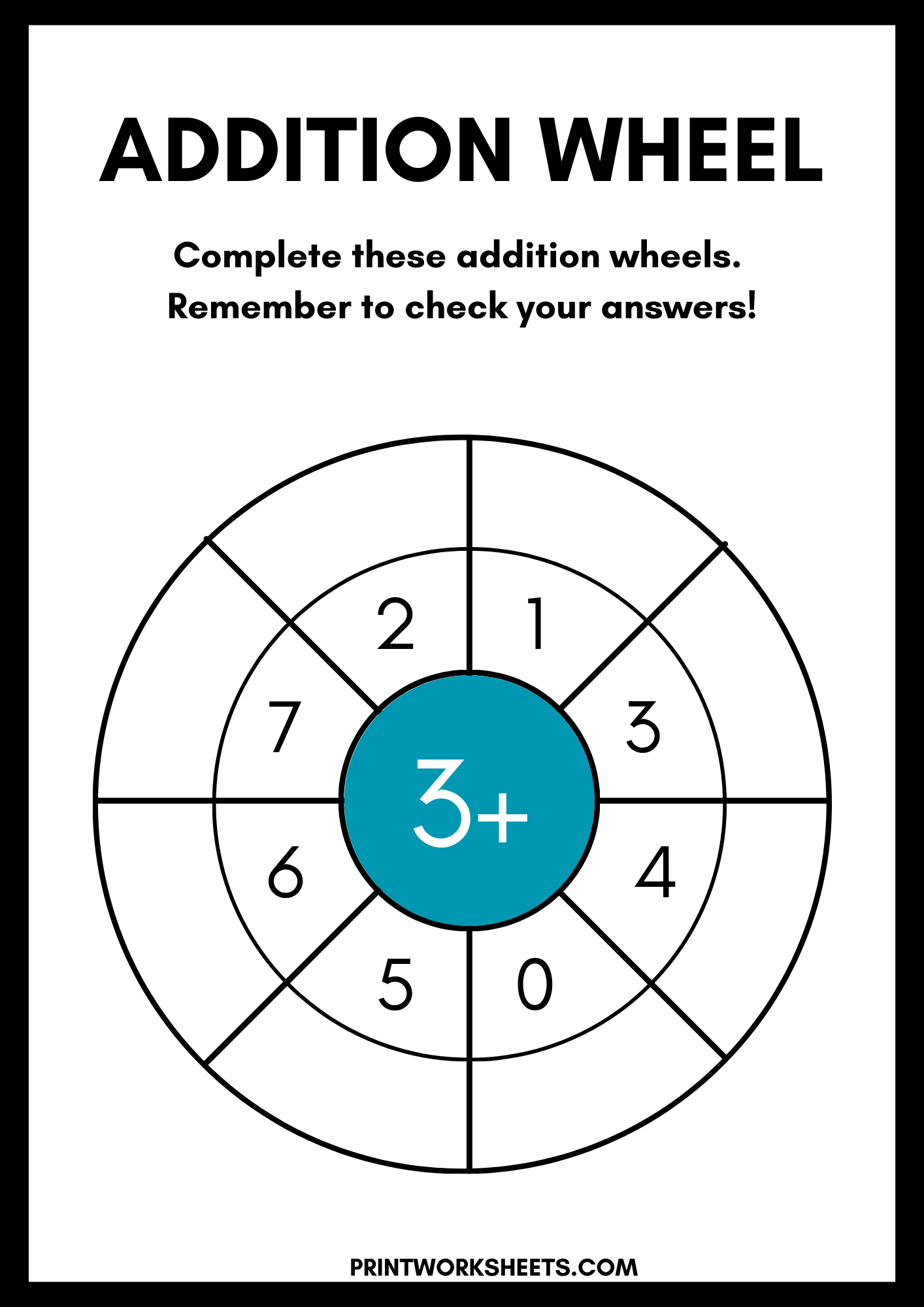 Single-Digit Addition Facts Worksheet Kindergarten