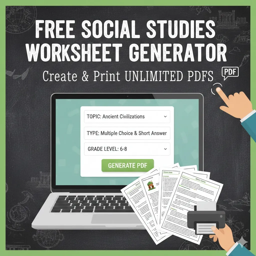 Free Social Studies Worksheet Generator: Create & Print Unlimited PDFs ...