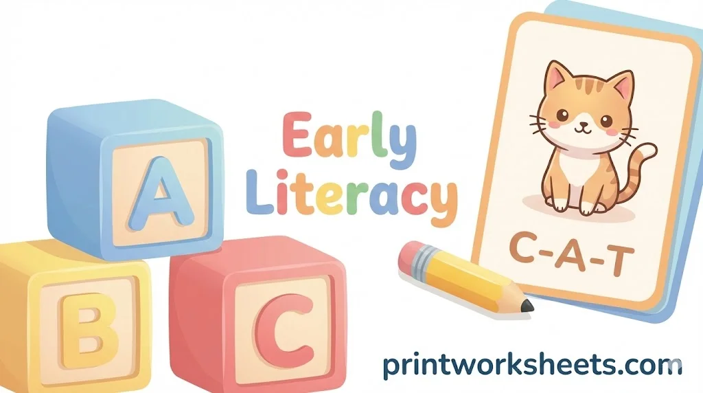 Early Literacy Worksheets - Alphabet, Phonics & Sight Words
