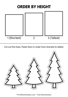 Free Tall vs Short Worksheets - Height Comparison Activities (PDF)