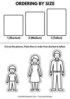 Free Tall vs Short Worksheets - Height Comparison Activities (PDF)