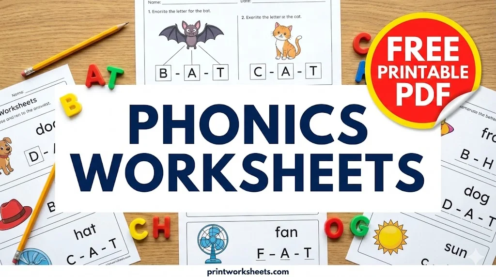 Phonics Worksheets - Sound & Letter Activities (PDF)