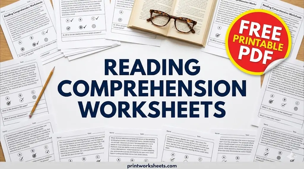 Reading Comprehension Worksheets - Stories & Questions (PDF)