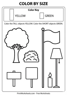 Free Tall vs Short Worksheets - Height Comparison Activities (PDF)