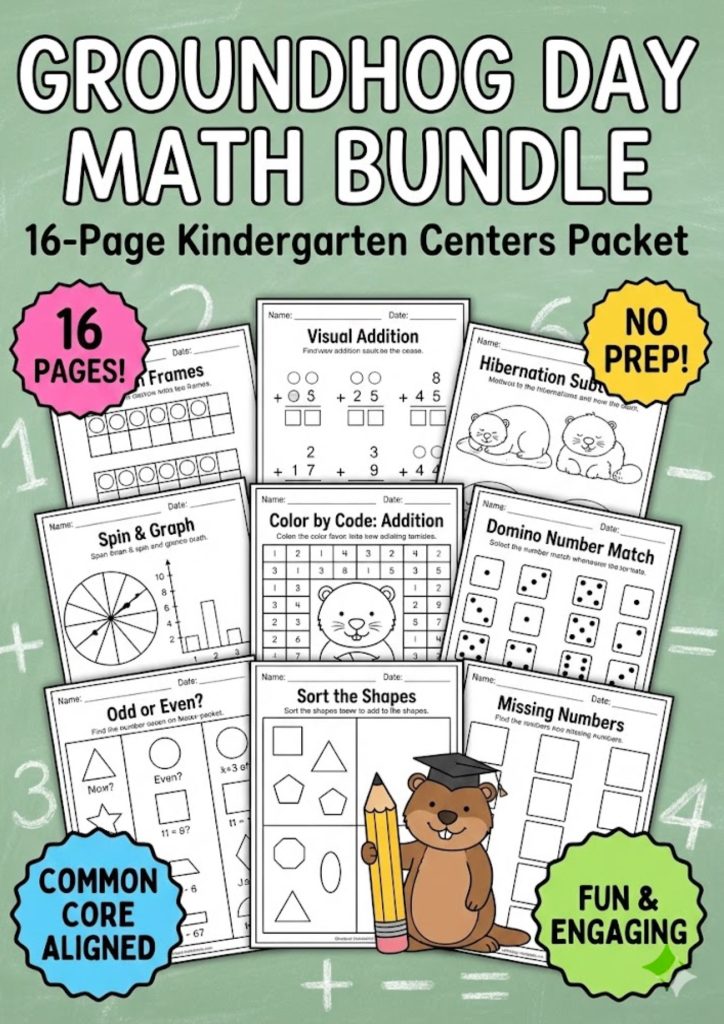 16+ Free Groundhog Math Worksheets (No-Prep PDF)