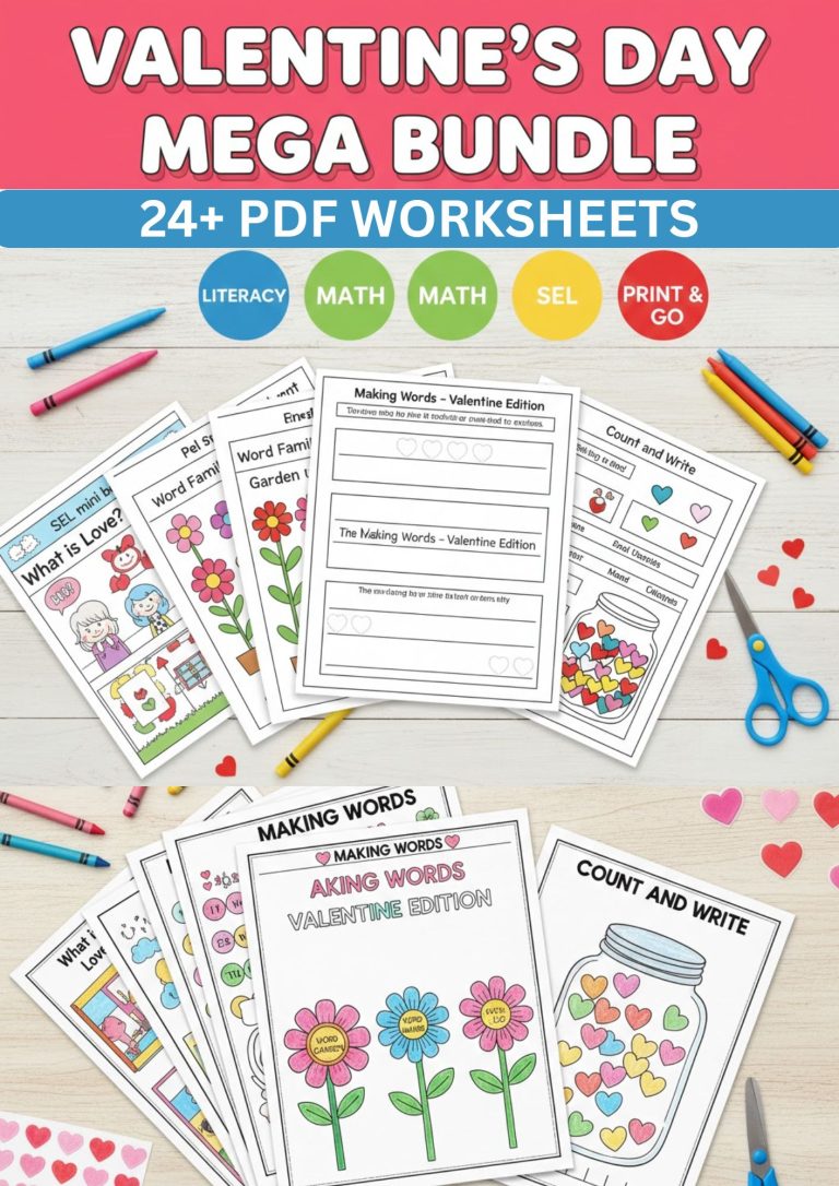 Free Valentine's Day Worksheets & Printables – Complete Pack