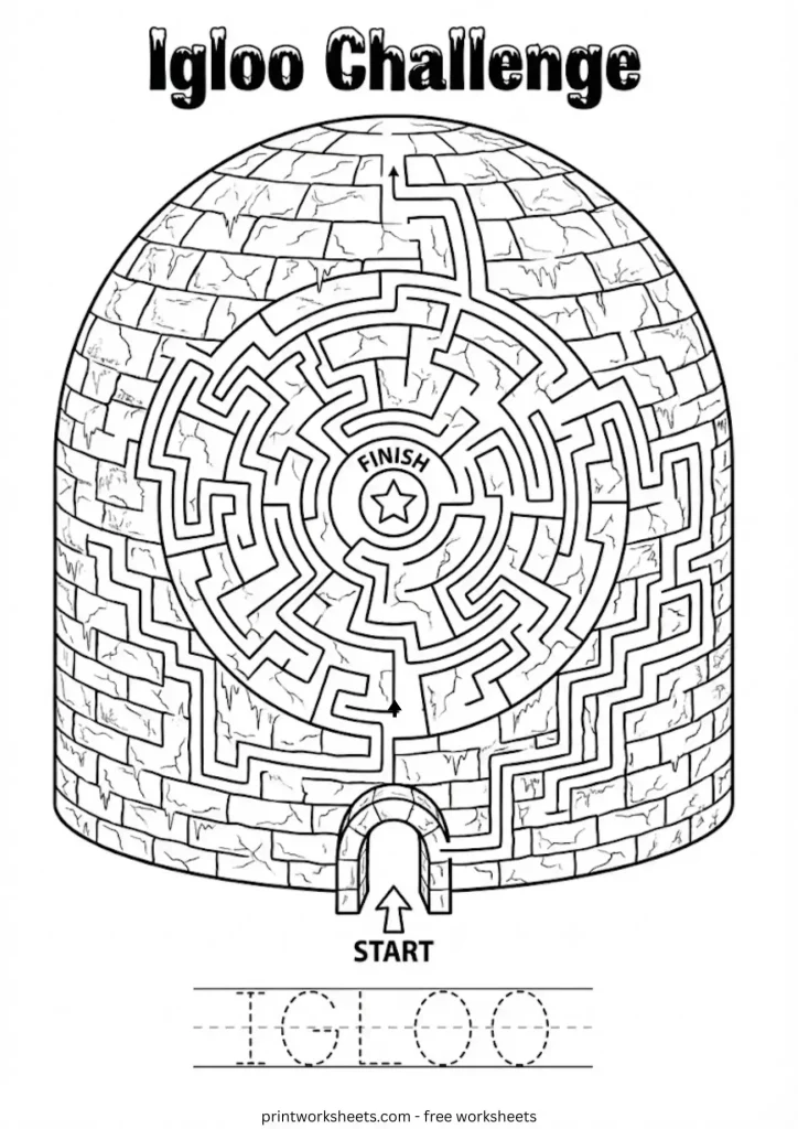 15+ Free Winter Maze Printables PDF (Easy to Hard)