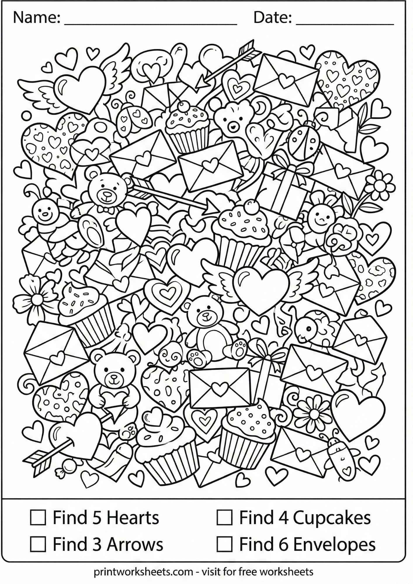 Custom Valentine’s Day Coloring Pages PDF | Free Printable