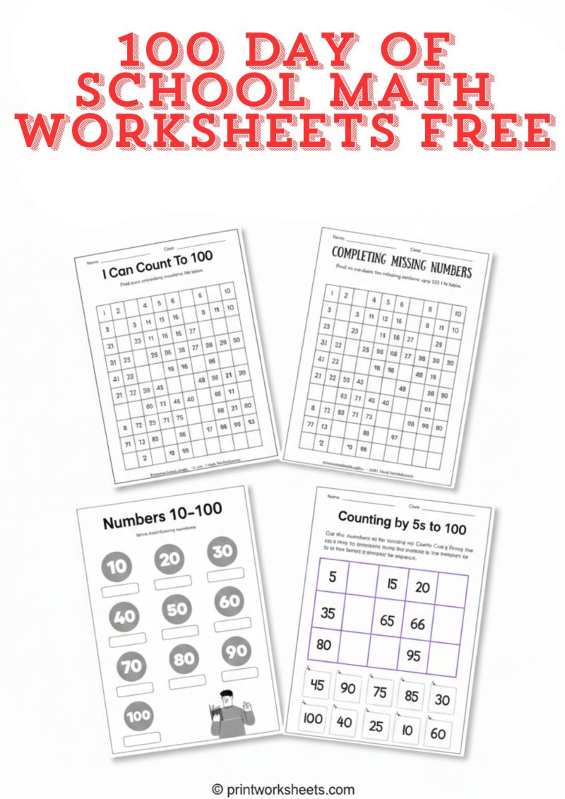 100th Day of School Worksheets: Free PDF Printables