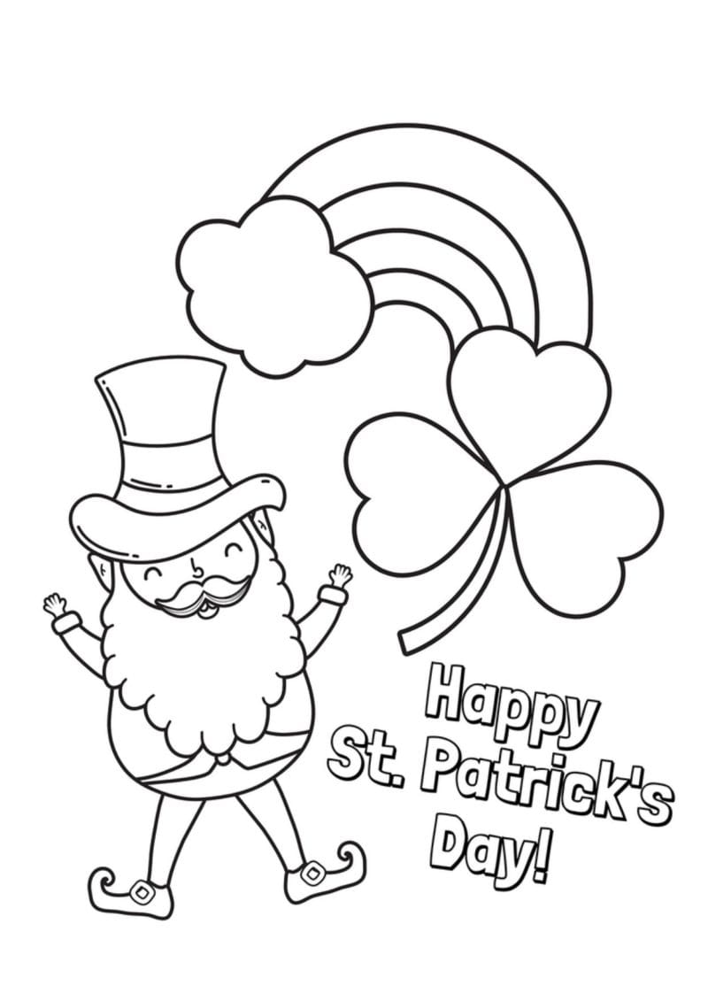 St. Patrick’s Day Coloring Pages for Kindergarten (Free Printable)