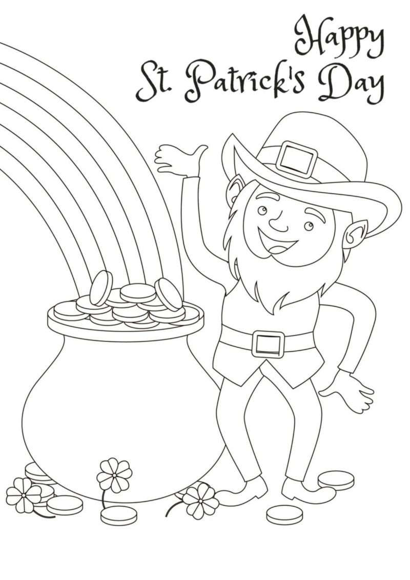 St. Patrick’s Day Coloring Pages for Kindergarten (Free Printable)