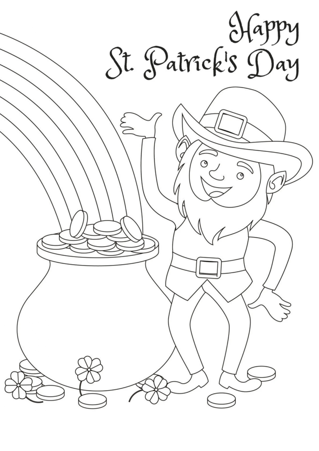 St. Patrick’s Day Coloring Pages for Kindergarten (Free Printable)