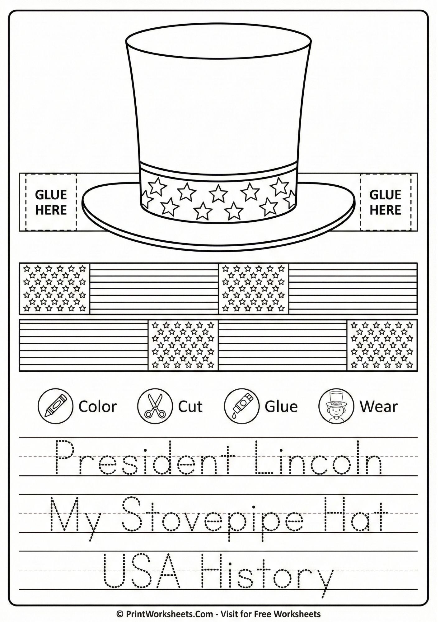 Free Abraham Lincoln Worksheets PDF Bundle and Printable