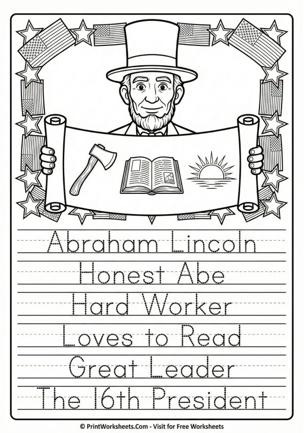 Free Abraham Lincoln Worksheets PDF Bundle and Printable