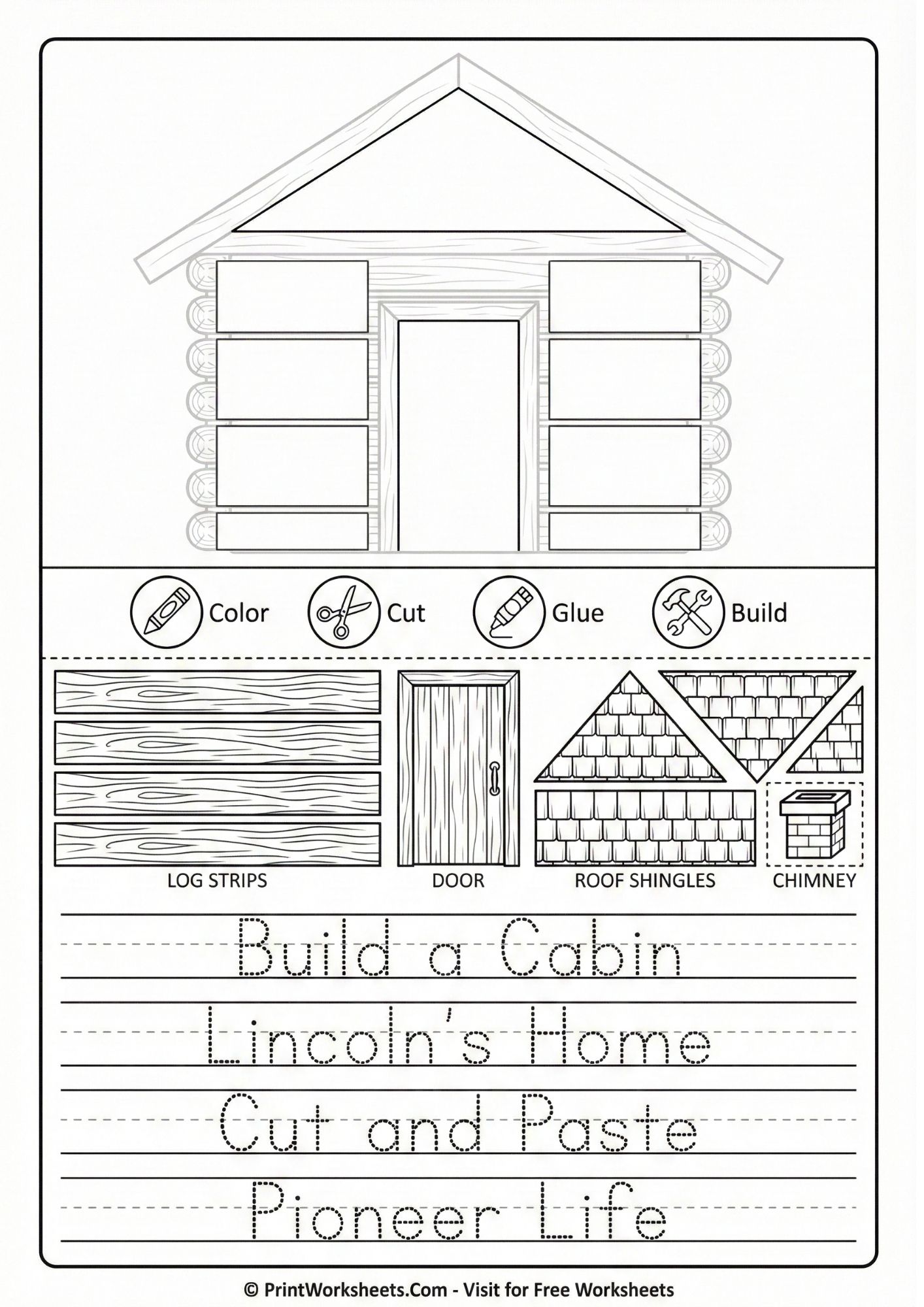 Free Abraham Lincoln Worksheets PDF Bundle and Printable