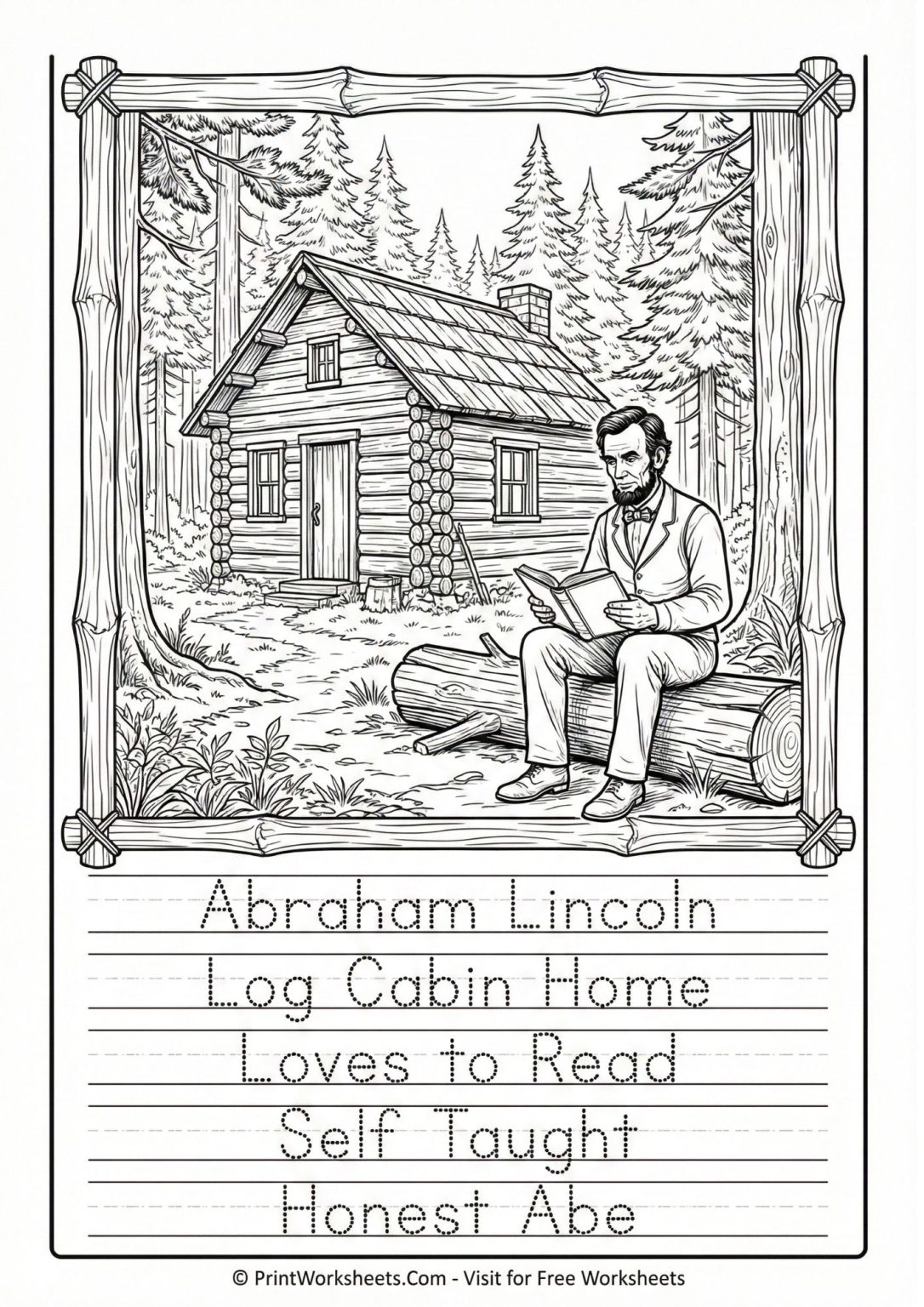 Free Abraham Lincoln Worksheets PDF Bundle and Printable