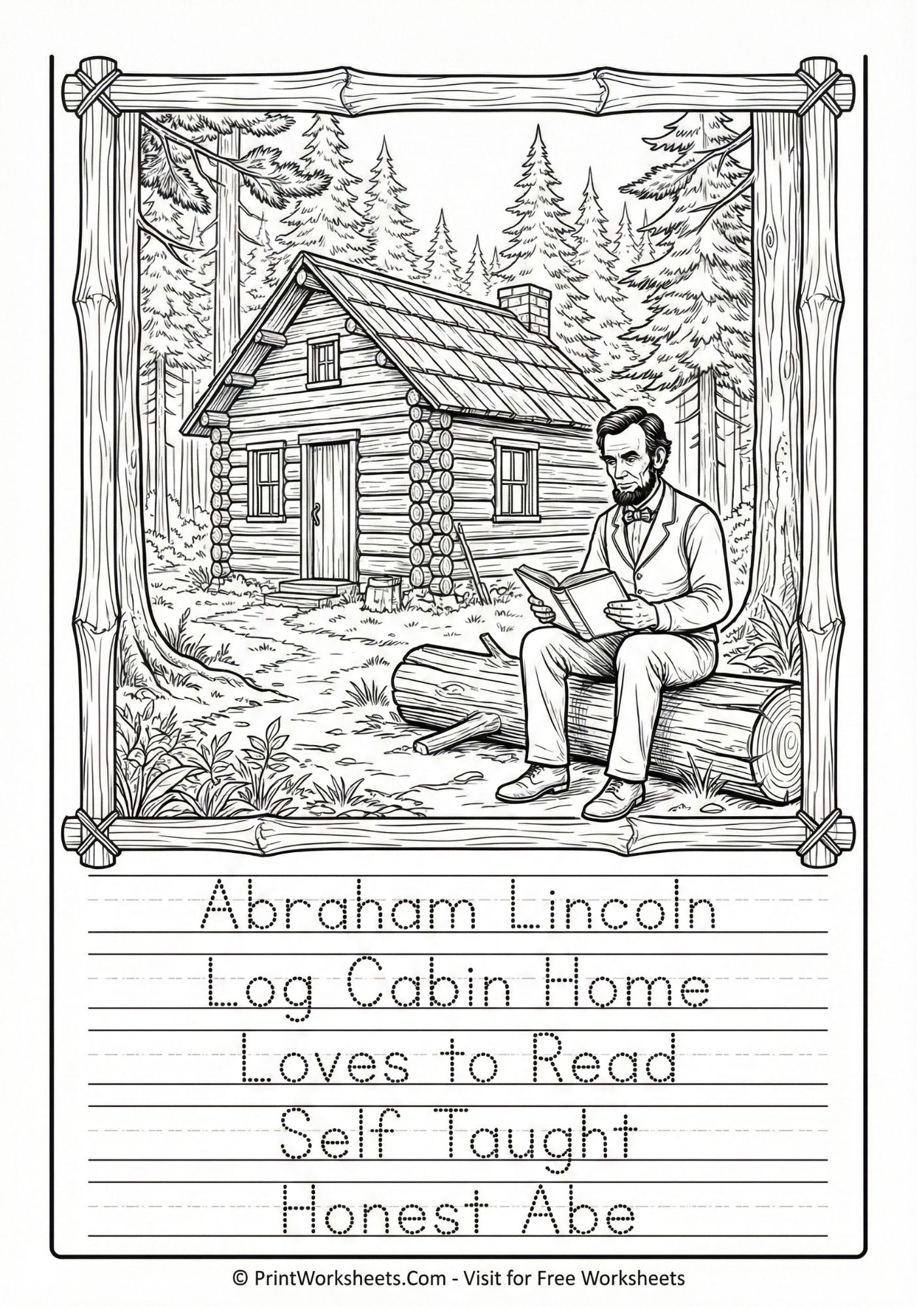 Free Abraham Lincoln Worksheets PDF Bundle and Printable