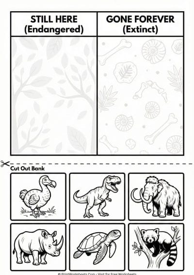 Free Endangered Animals Worksheets for Earth Day Activities PDF