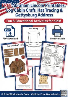 Free Abraham Lincoln Worksheets PDF Bundle and Printable