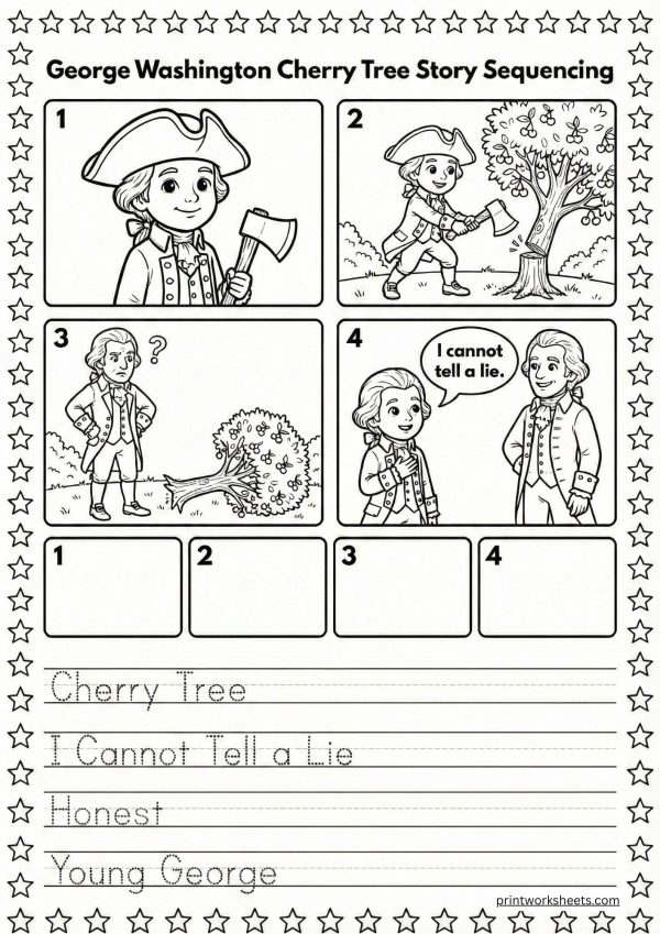 George Washington Worksheets for First Grade PDF Bundle