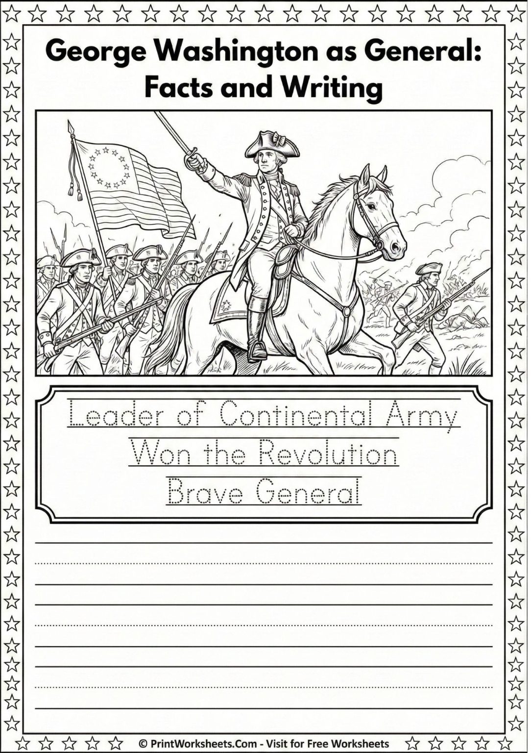 George Washington Worksheets for First Grade PDF Bundle