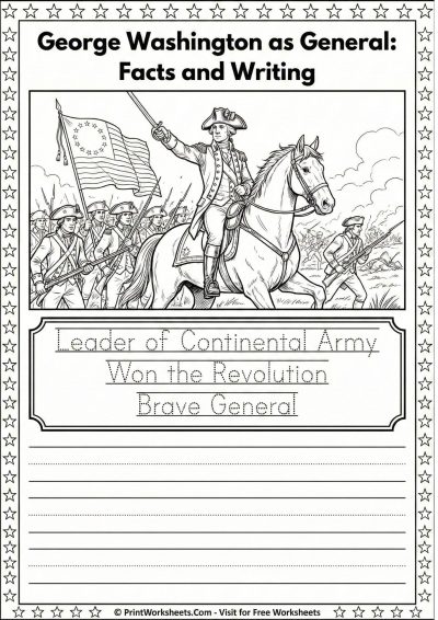 George Washington Worksheets for First Grade PDF Bundle