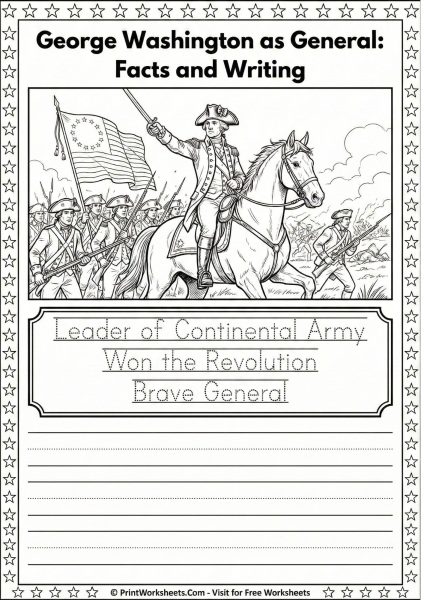 George Washington Worksheets for First Grade PDF Bundle