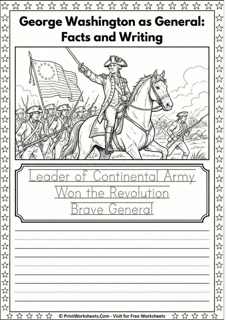George Washington Worksheets for First Grade PDF Bundle