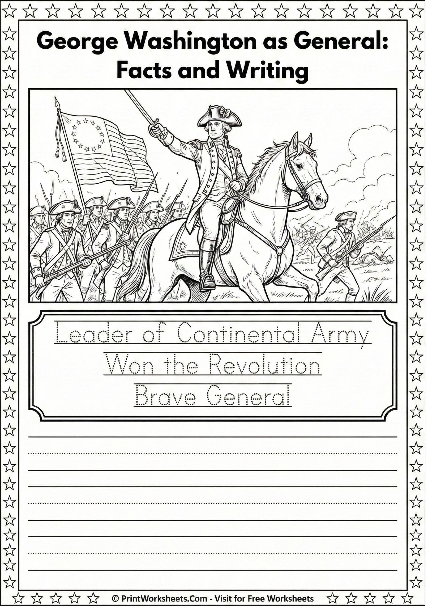 George Washington Worksheets for First Grade PDF Bundle