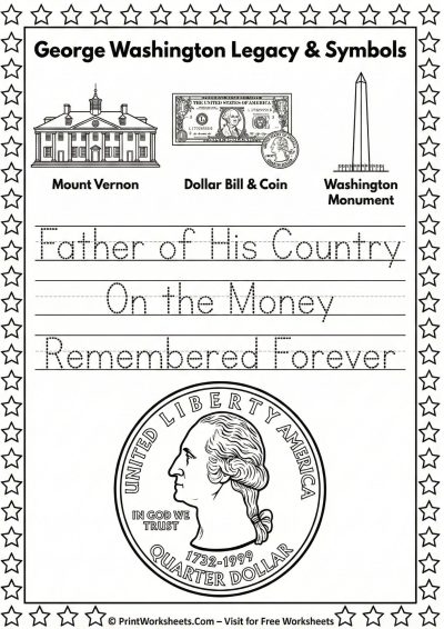 George Washington Worksheets for First Grade PDF Bundle