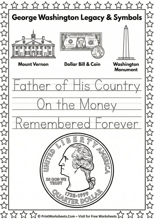 George Washington Worksheets for First Grade PDF Bundle