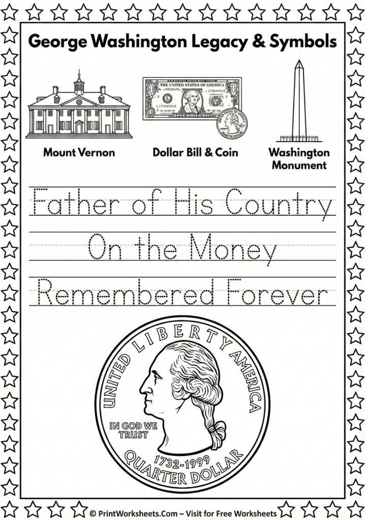 George Washington Worksheets for First Grade PDF Bundle