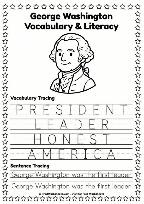 George Washington Worksheets for First Grade PDF Bundle