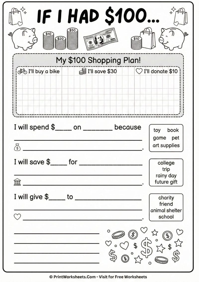 100th Day of School Writing Prompts - PDF Bundle