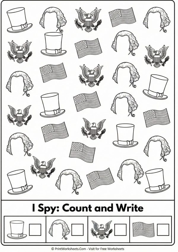 Presidents Day Worksheets for Kindergarten (Free PDF)