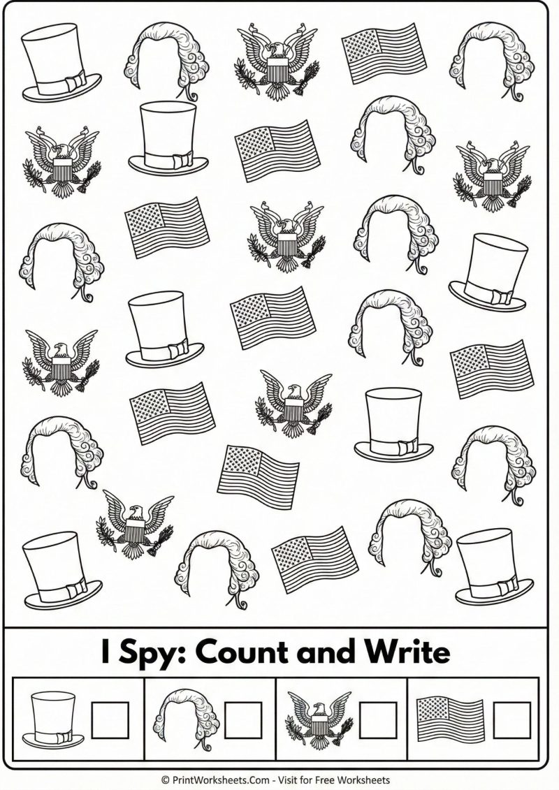 Presidents Day Worksheets for Kindergarten (Free PDF)