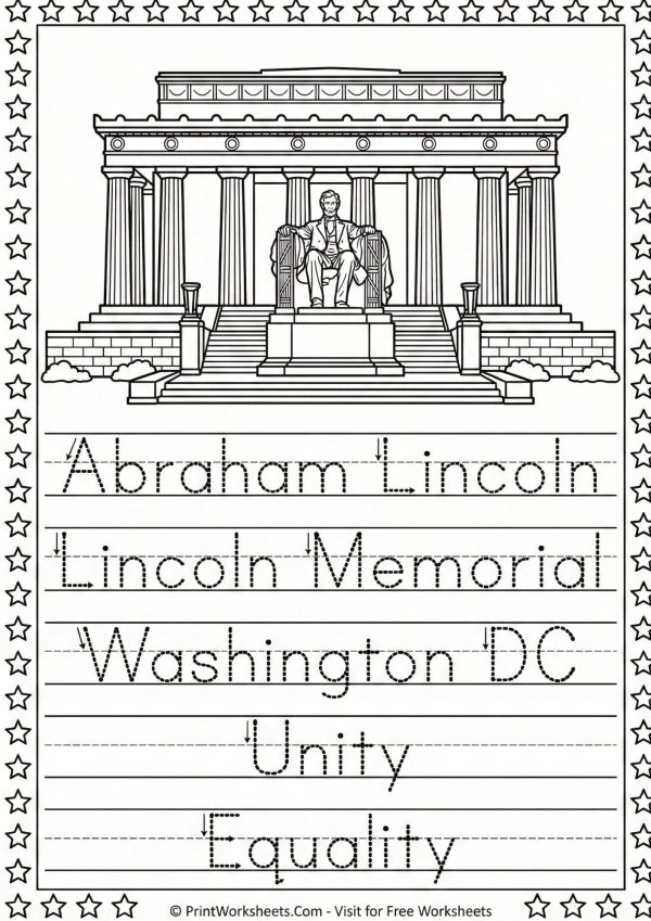 10+ Presidents Day Coloring Pages with Tracing: Free PDF Bundle