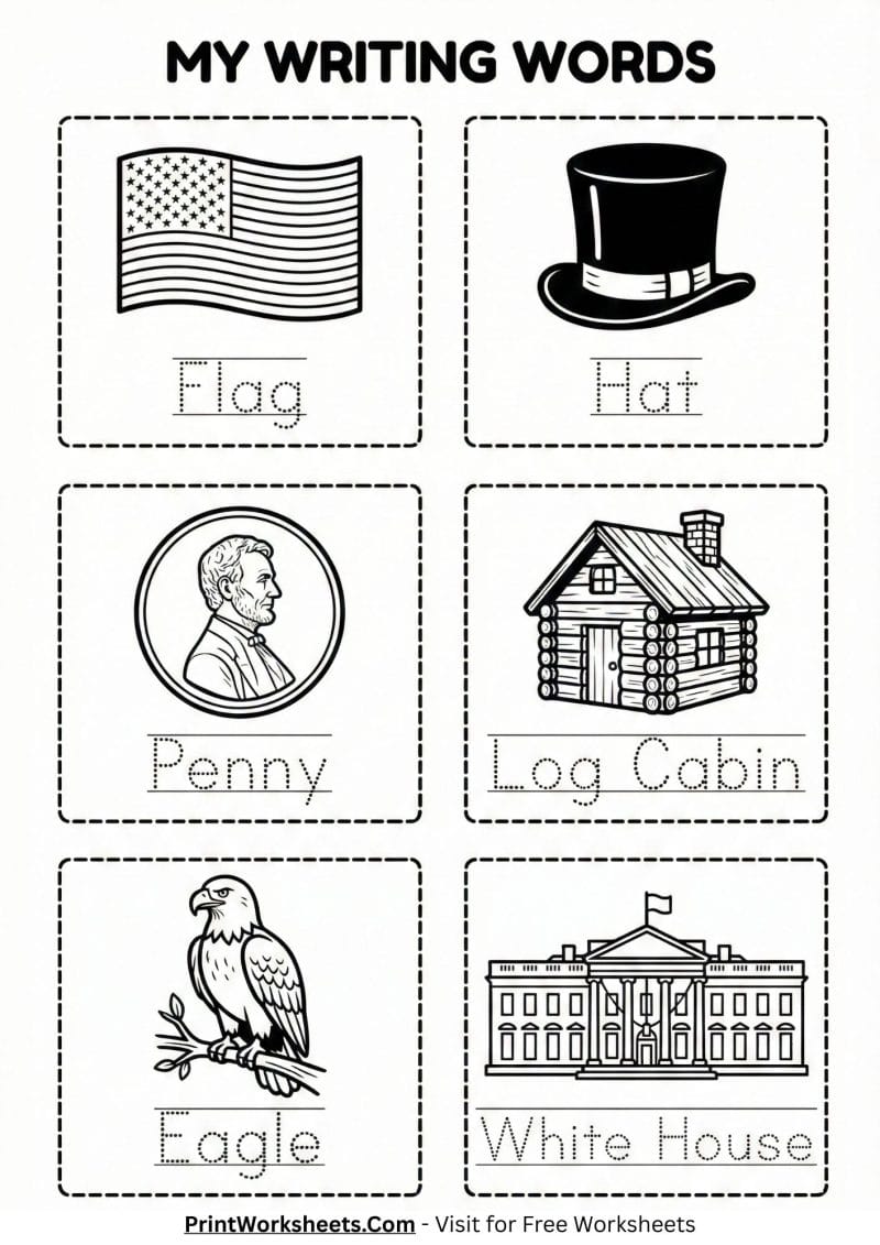 Free Presidents Day Writing Prompts (K-1 PDF)