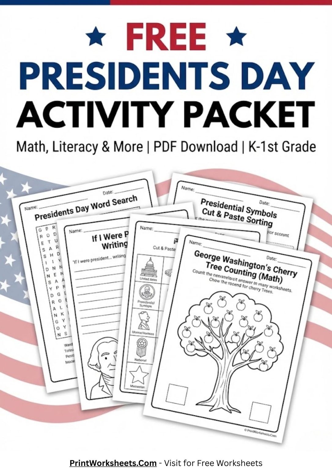 Free Presidents Day Activity Packet: Math & Literacy PDF