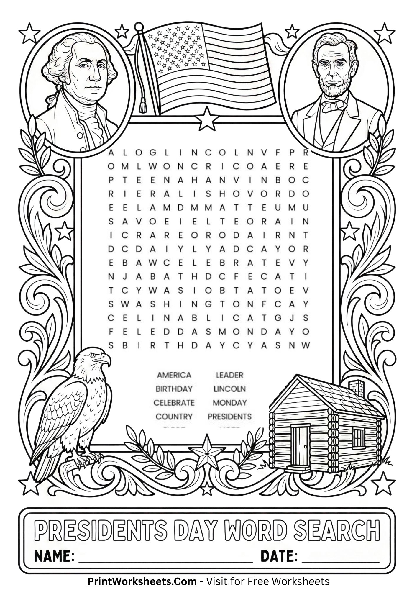 Free Presidents Day Activity Packet: Math & Literacy PDF