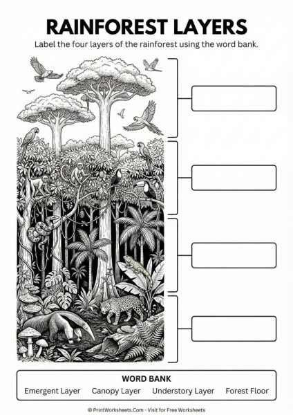 Food Chain & Ecosystem Worksheets PDF (Free Earth Day Activity)
