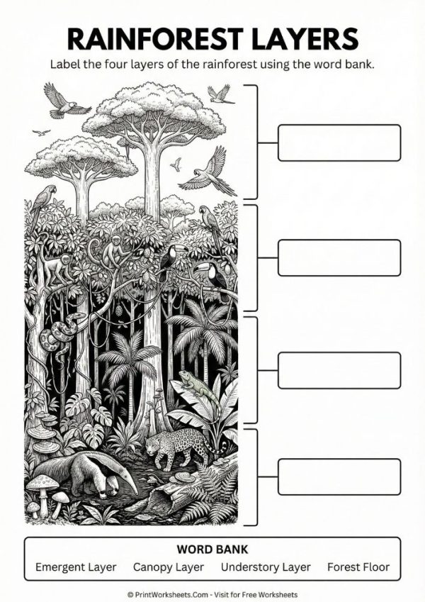 Food Chain & Ecosystem Worksheets PDF (Free Earth Day Activity)