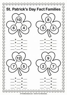 St. Patrick’s Day Math Worksheets for 1st Grade PDF Bundle