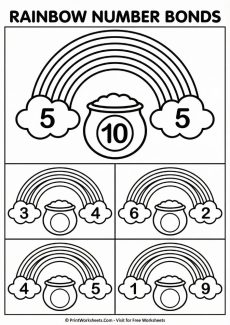 St. Patrick’s Day Math Worksheets for 1st Grade PDF Bundle