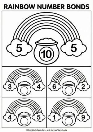 St. Patrick’s Day Math Worksheets for 1st Grade PDF Bundle
