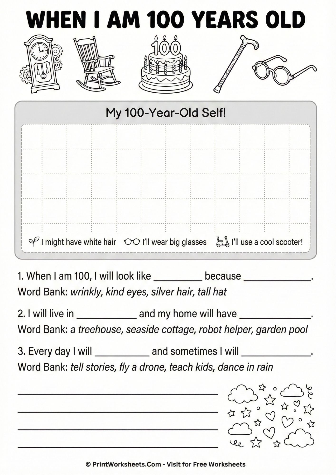 100th Day of School Writing Prompts - PDF Bundle