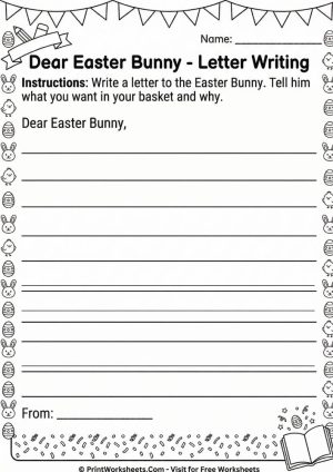 Easter Writing Prompts Worksheets Elementary Free – 8 Pages