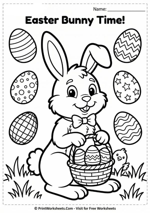 Easter Coloring Pages Printable Free Kids 10+ Pages