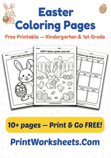 Easter Worksheets for Kids - Free Printable Activities
