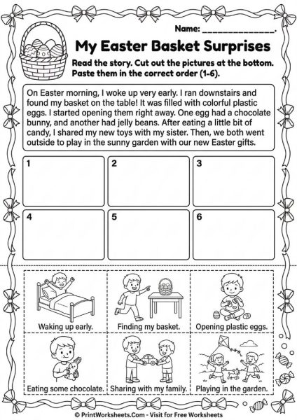Easter Reading Comprehension Grade 3 Free – 8 Pages